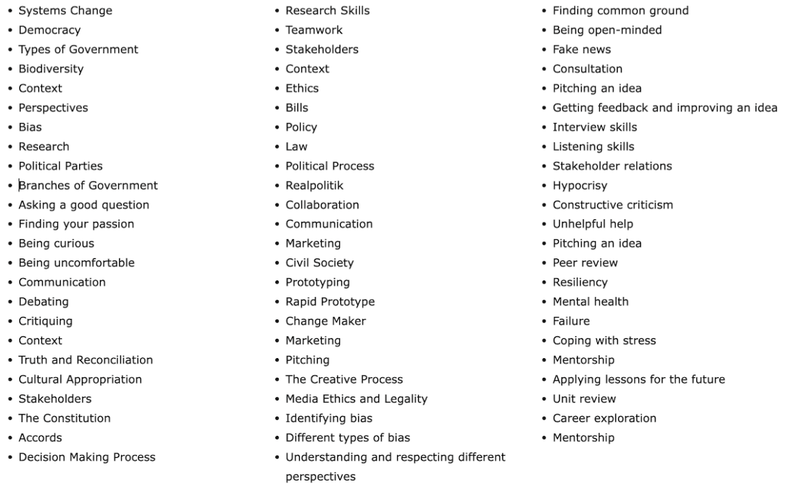 Social Studies Unit Outline - Nature Labs