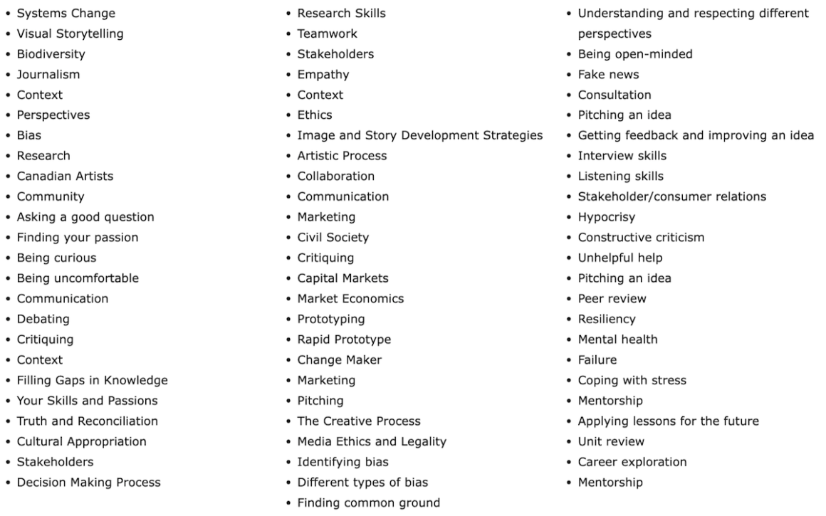 Visual Storytelling Outline - Nature Labs